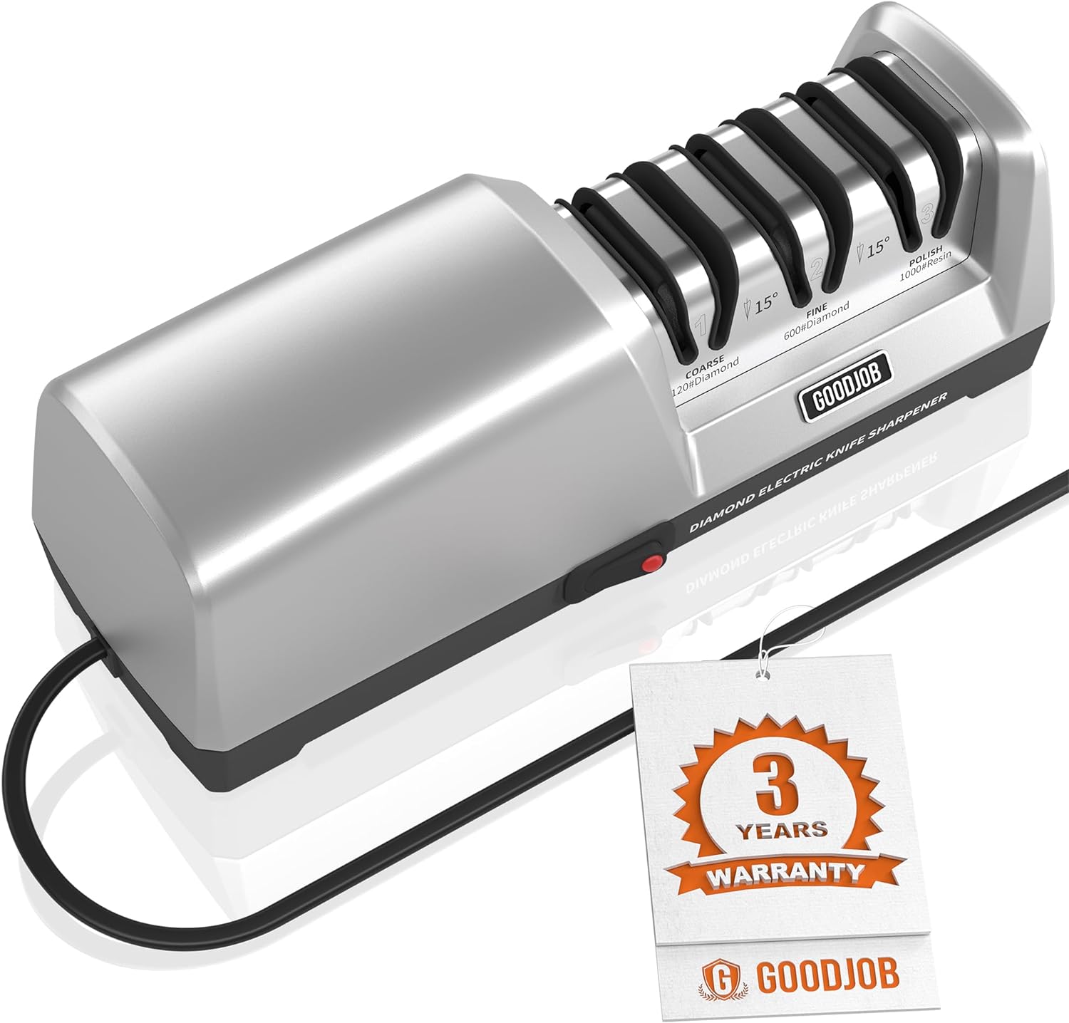 Automatic Electric Knife Sharpener for Kitchen Knives - Professional 3 ...