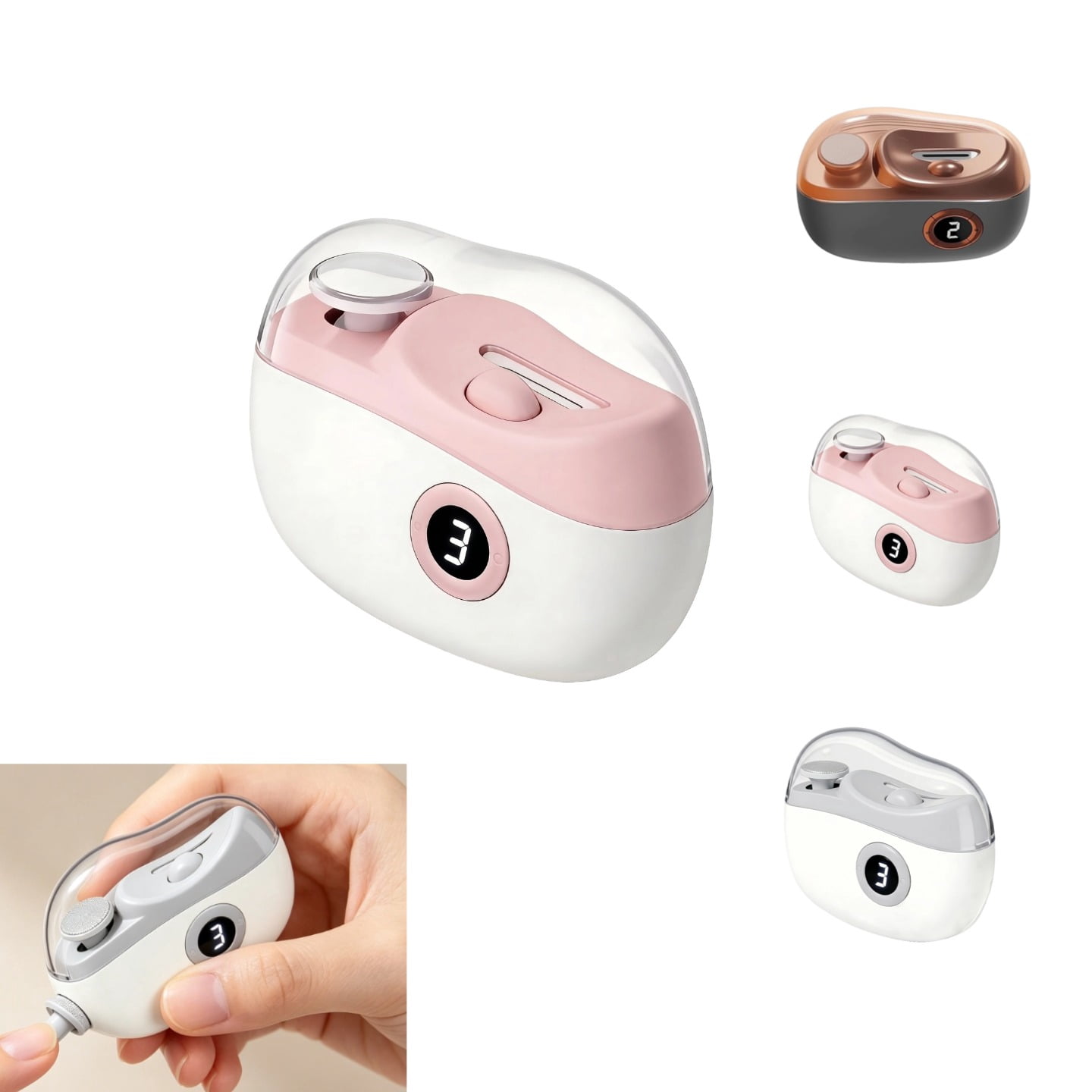 Automatic Electric Nail Trimmer, 3-Speed Adjustable Nail Clipper with ...