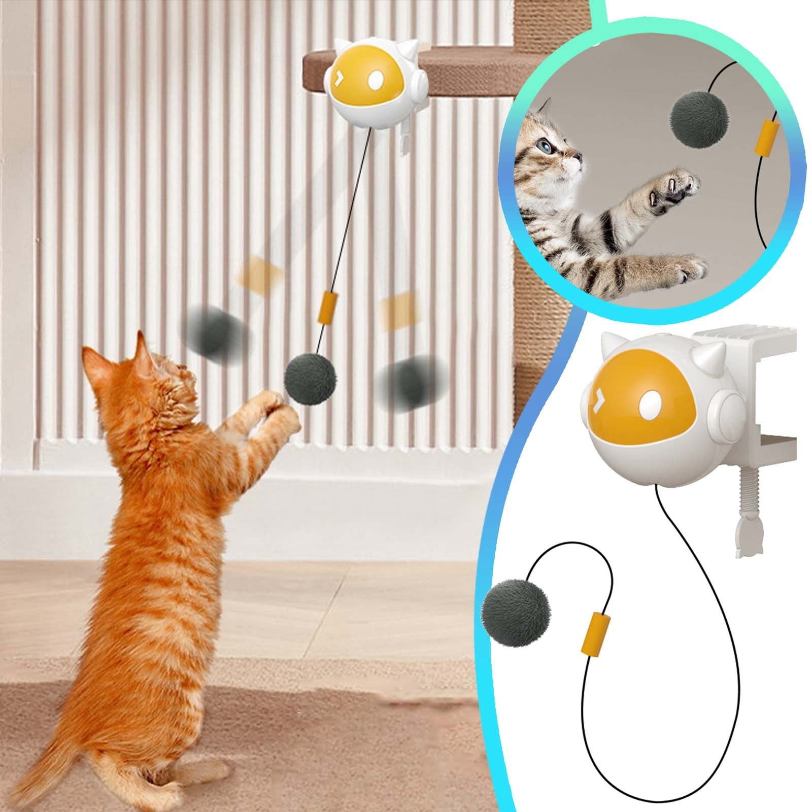Automatic Electronic Cat Teaser Toy Interactive Exercise Training ...