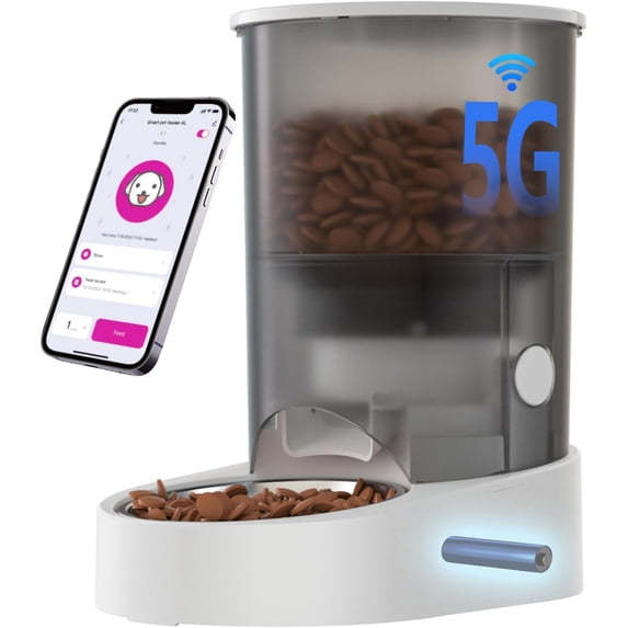 Automatic Feeder, 4L Auto Feeder with Rechargeable & Dual-Band WiFi (2 ...