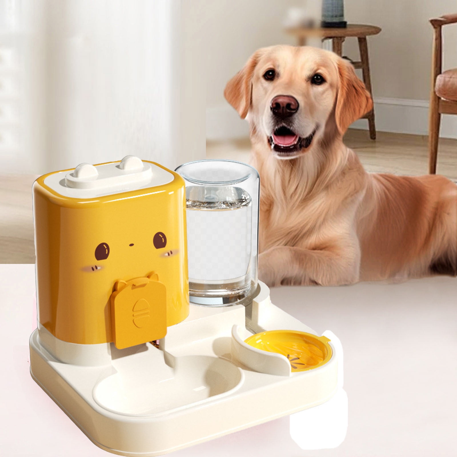 Automatic Feeders 2 In 1 Portable Pet Feeder Convenient Food and Water ...
