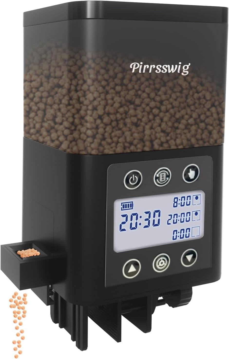 Automatic Fish Feeder for Aquarium - 320ml Timer, Moisture-Proof, LCD ...