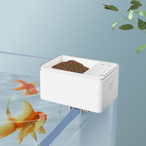 Anself+ Automatic Fish Feeder, 70ml Digital Dispenser, Battery Timer ...