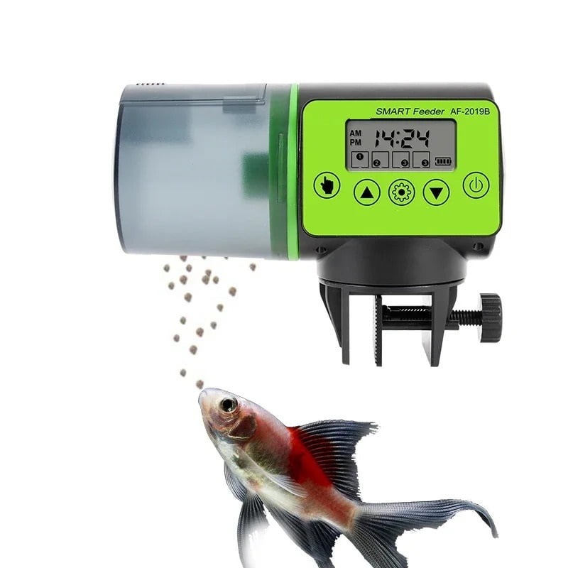 Automatic Fish Tank Feeder Intelligent Timing Feeder Aquarium Goldfish ...