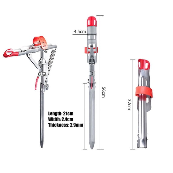 Automatic Fishing Rod with Spring Tip-Up Action, Stainless Steel ...