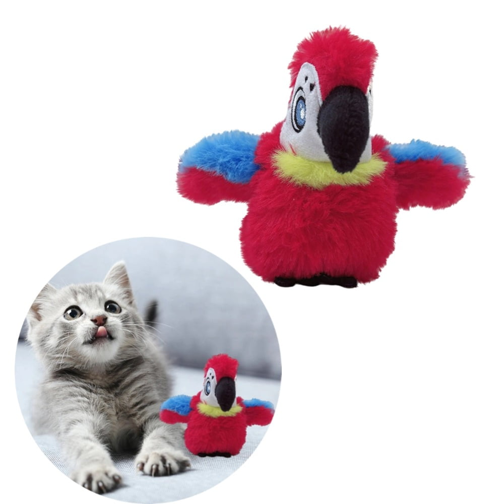 Automatic Flappy Wings Cat Toy - Realistic Chirping Parrot with ...