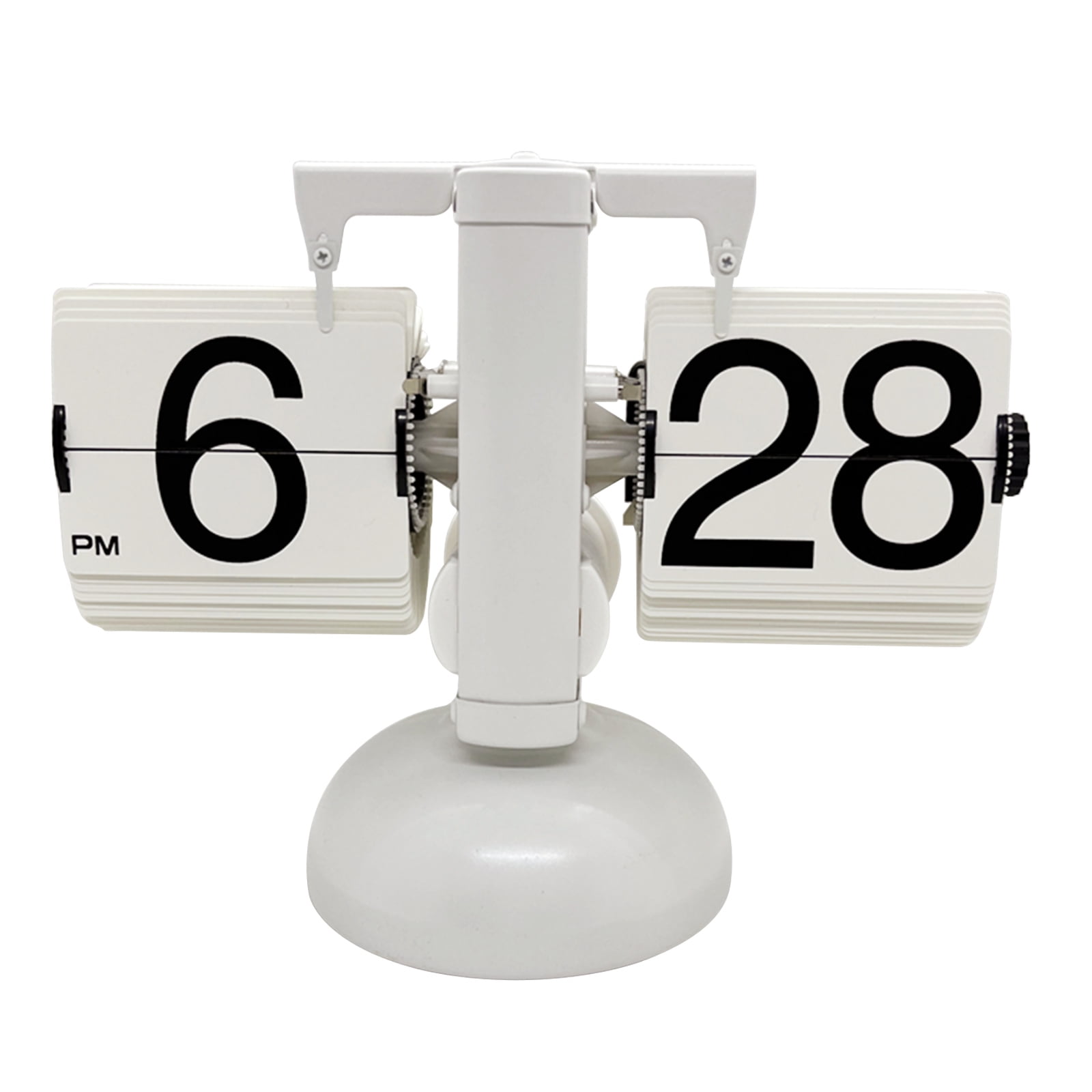 Automatic Flip Digital Clock 24 Hours Table Stainless Steel Turn Page ...