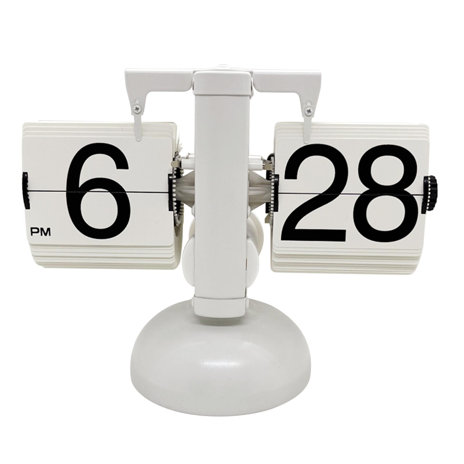 Automatic Flip Digital Clock 24 Hours Table Stainless Steel Turn Page ...