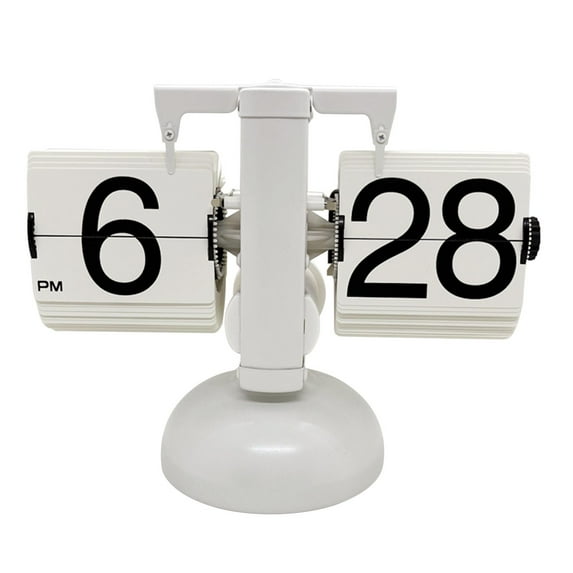 Automatic Flip Digital Clock 24 Hours Table Stainless Steel Turn Page ...