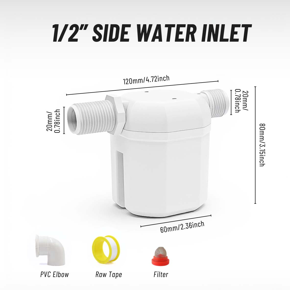 Automatic Float Valve, ½” Inlet Water Level Control Valve | Auto Shut ...