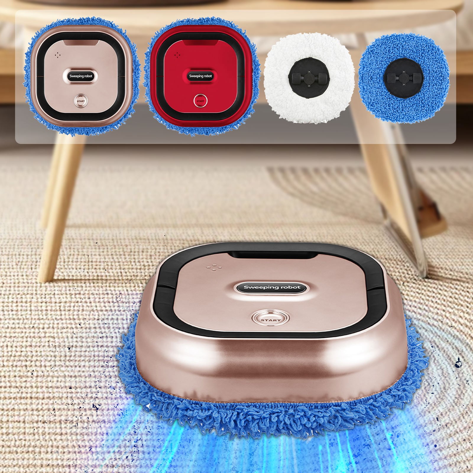 Automatic Floor Cleaning Robot, Self-Cleaning Mop, 2000Pa Suction ...