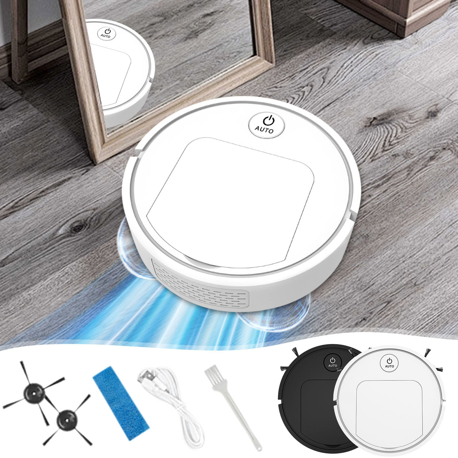 Automatic Floor Cleaning Robot, Smart Mopping Vacuum, 2000Pa Suction, Wet & Dry Use, Modern Home ...