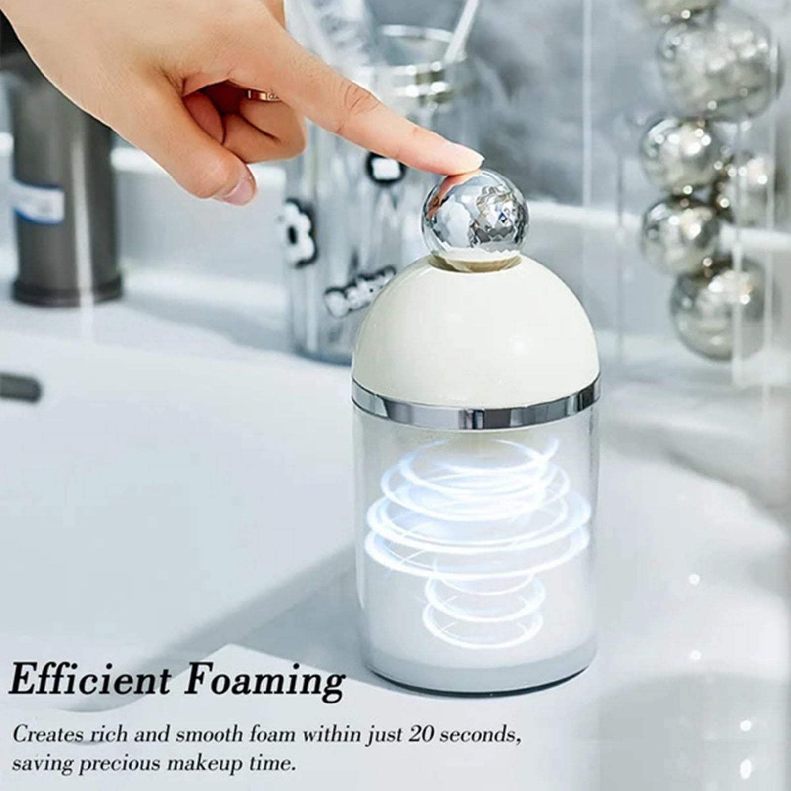 Automatic Foam Maker Rechargeable Face Cleanser Dispenser Beauty Tool ...