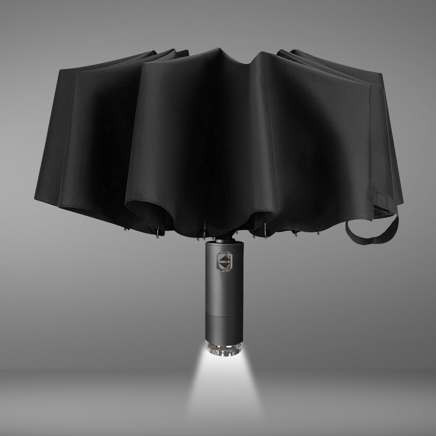 Automatic Folding Umbrella with LED Flashlight Handle, Travel Umbrella ...