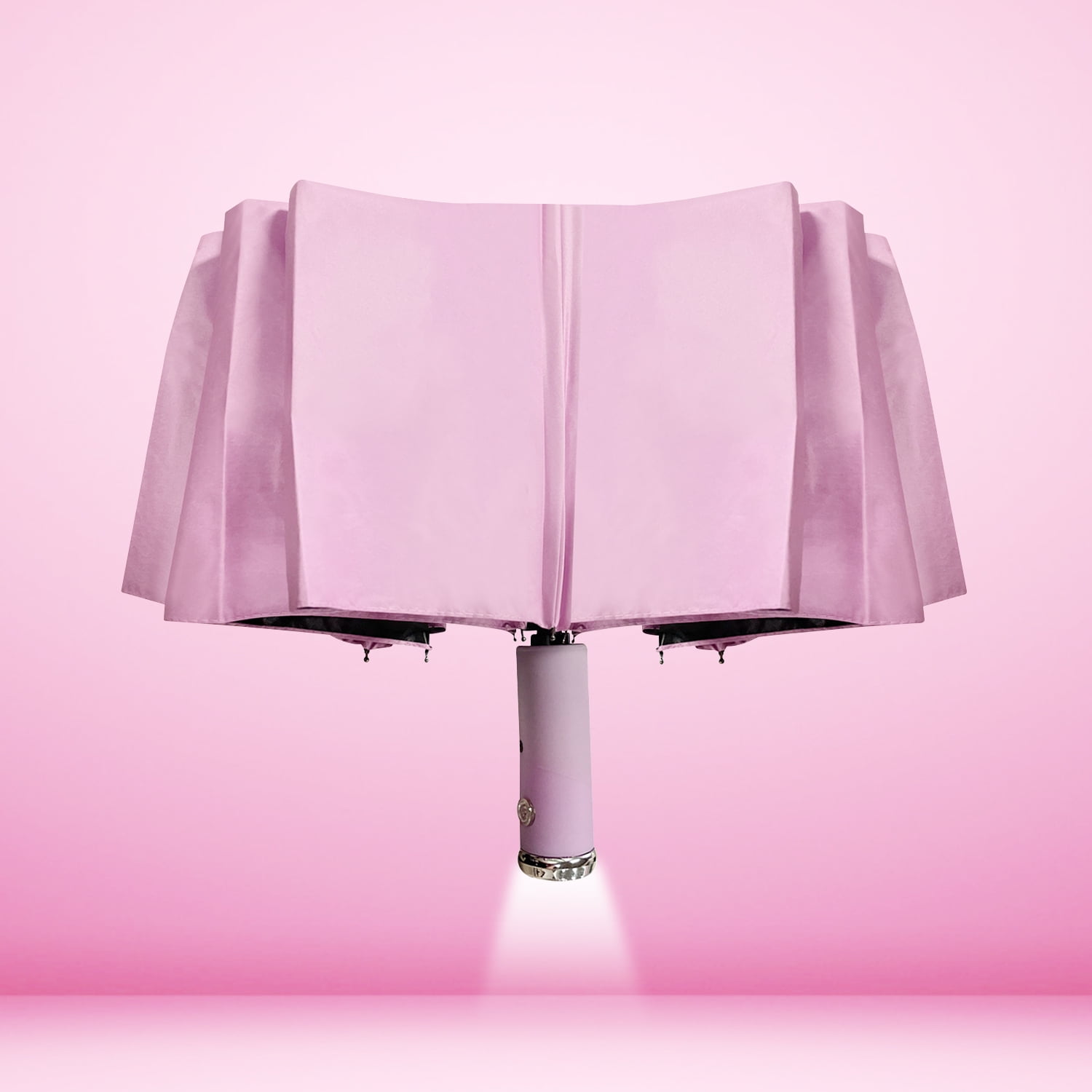 Automatic Folding Umbrella with LED Flashlight Handle, Travel Umbrella ...