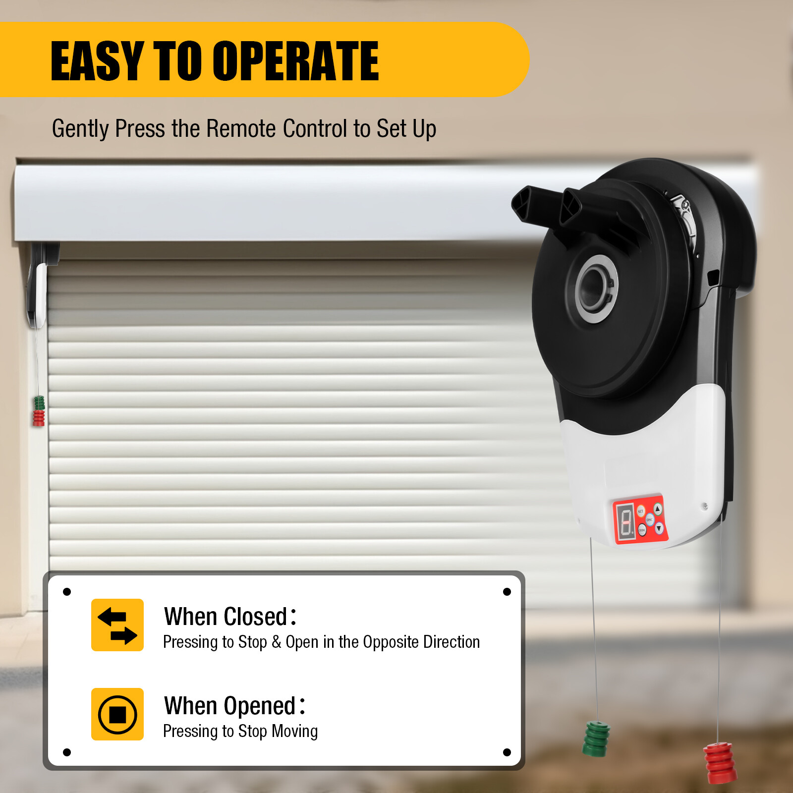 Automatic Garage Roll Up Roller Door Opener Motor Remote Control Motor ...