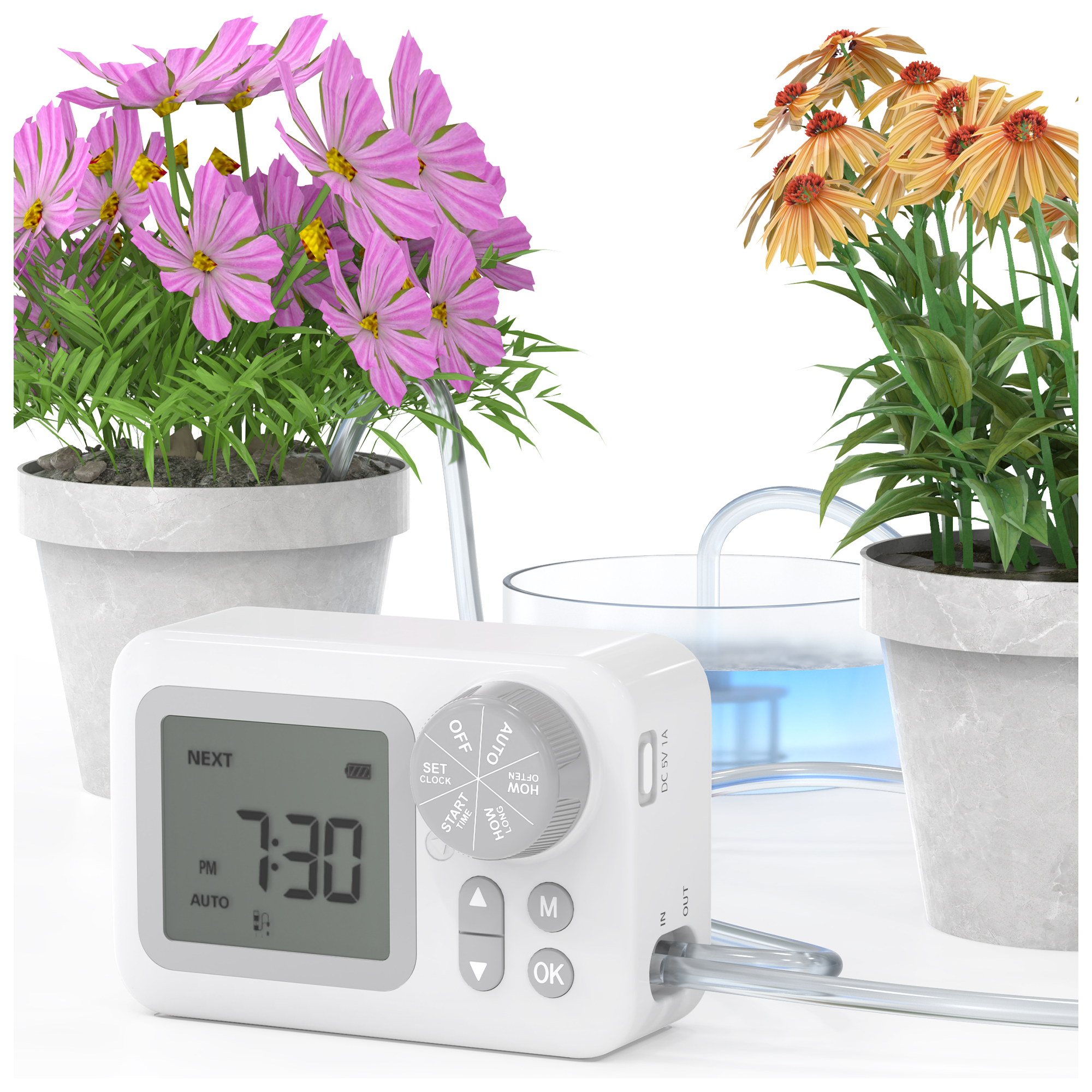 Visland Self Watering Pots for Indoor Plants, Flower Pot Modern ...