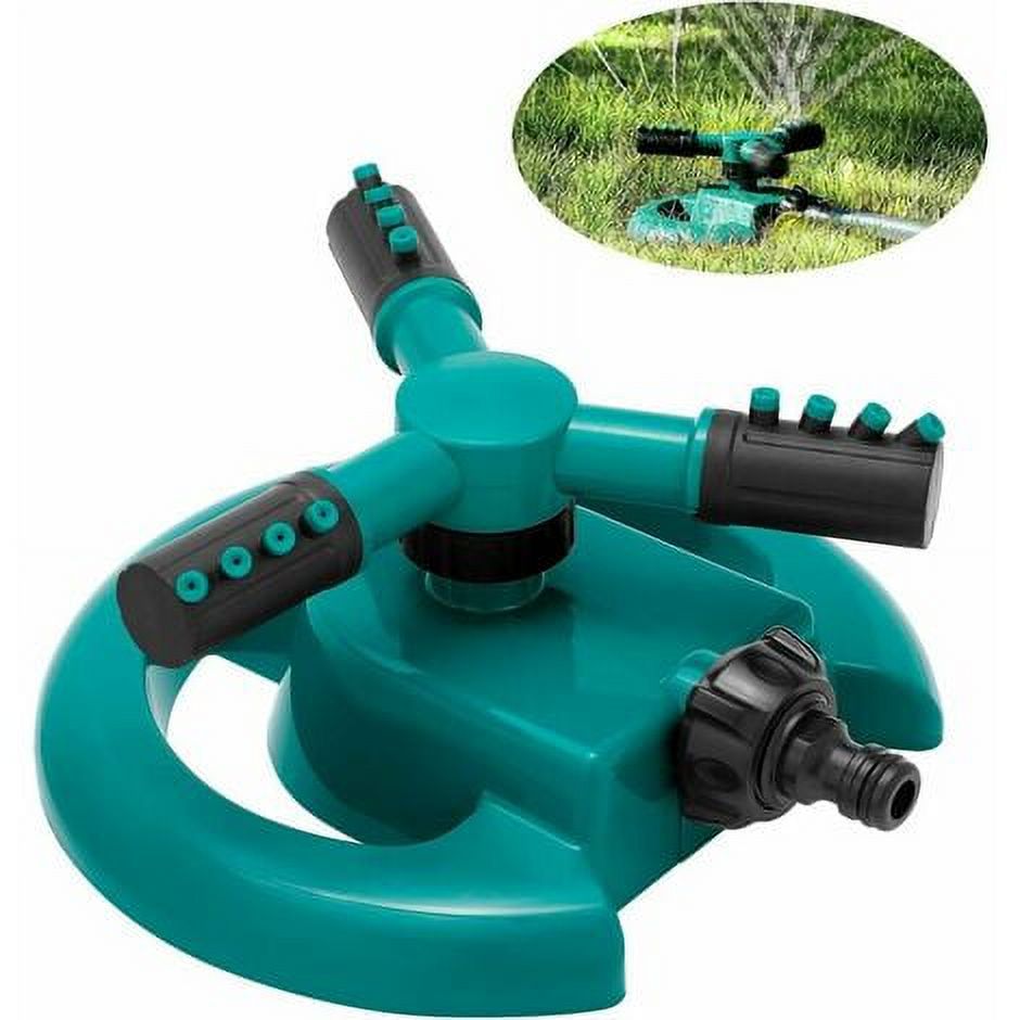 Automatic Garden Lawn Water Sprinkler, 360 Degree Rotating 3 Arms Water ...