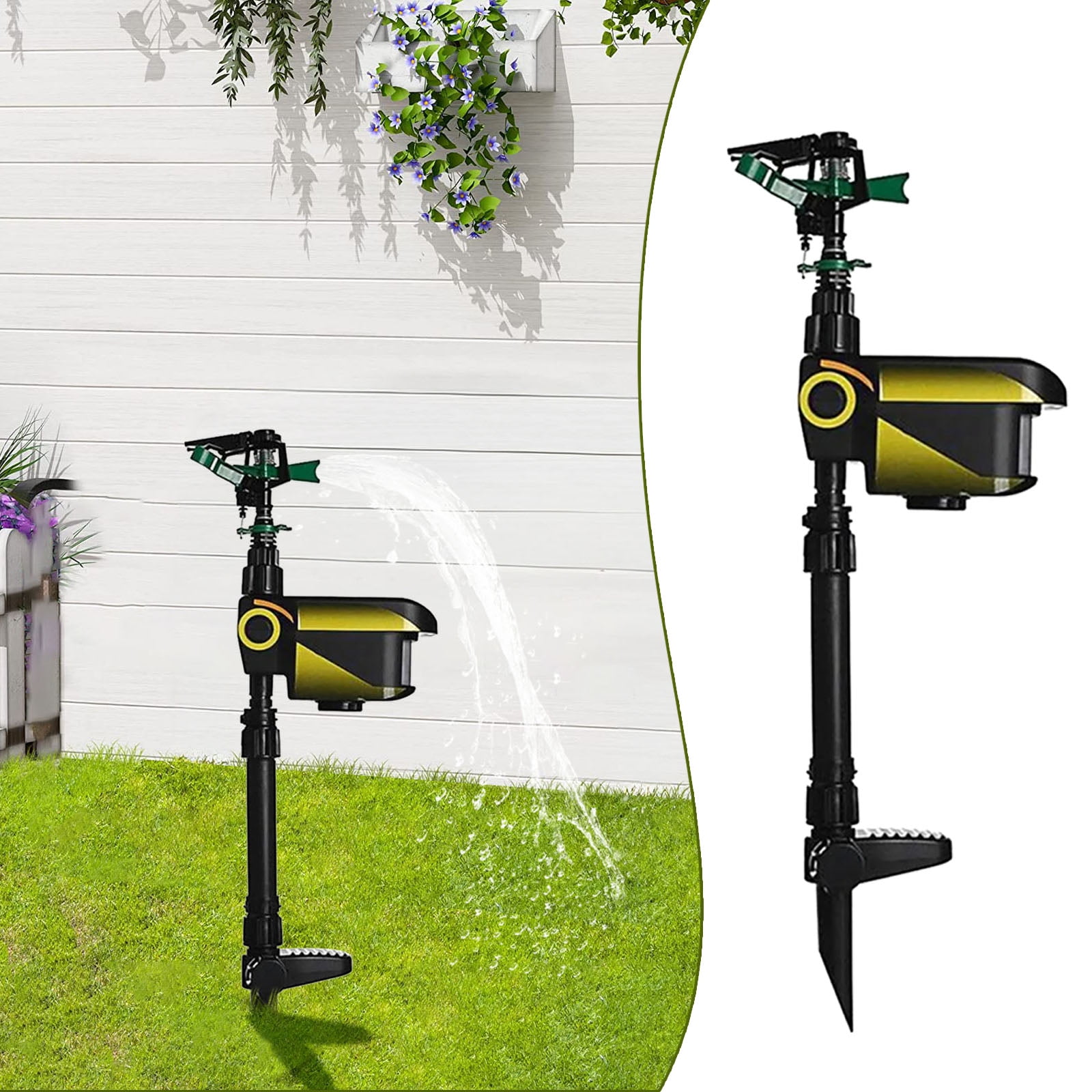 Automatic Garden Rotating Water Sprinkler, Solar Powered Motion ...