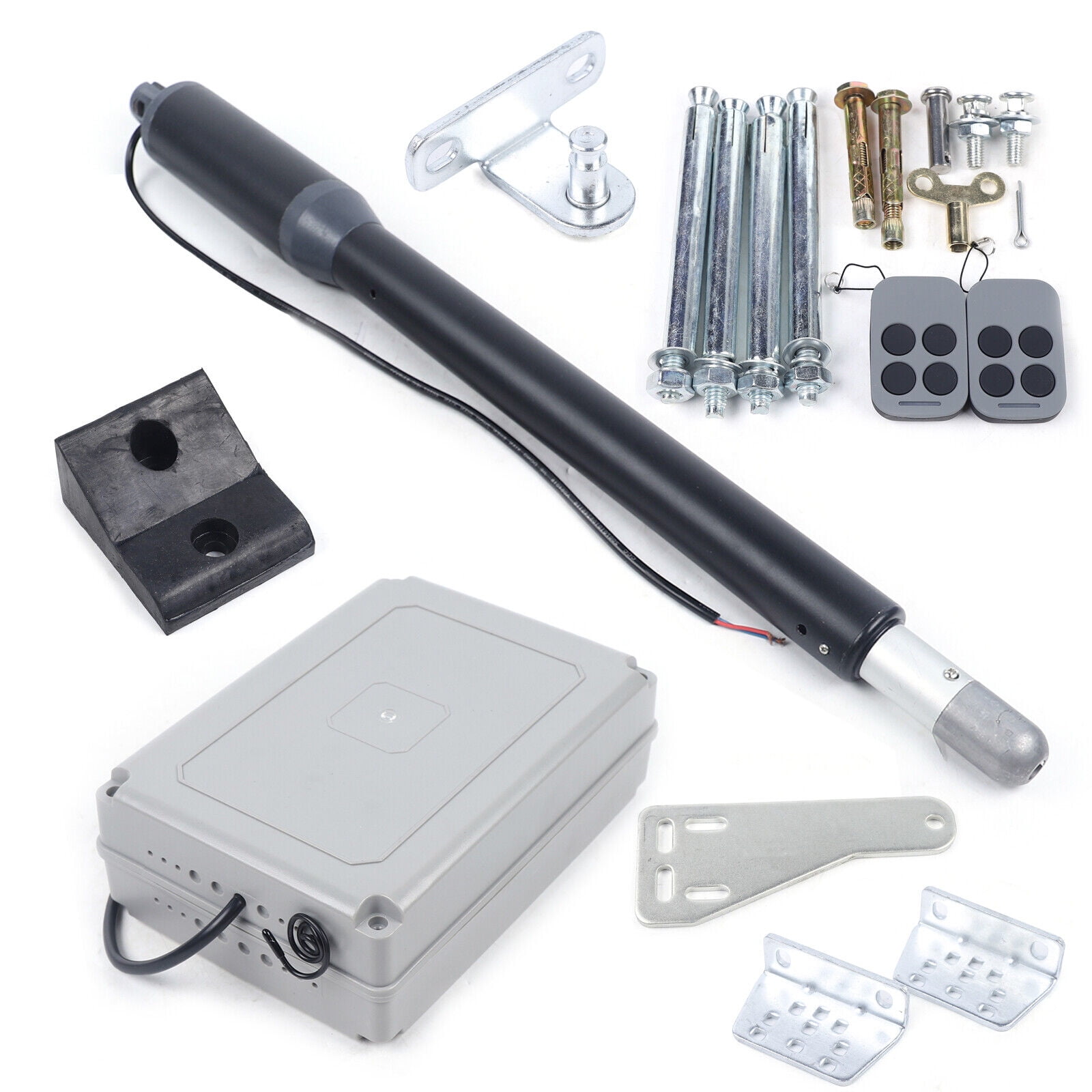 Automatic Gate Opener Arm Single Swing Gate Opener 325lbs w/ 2 Remote ...