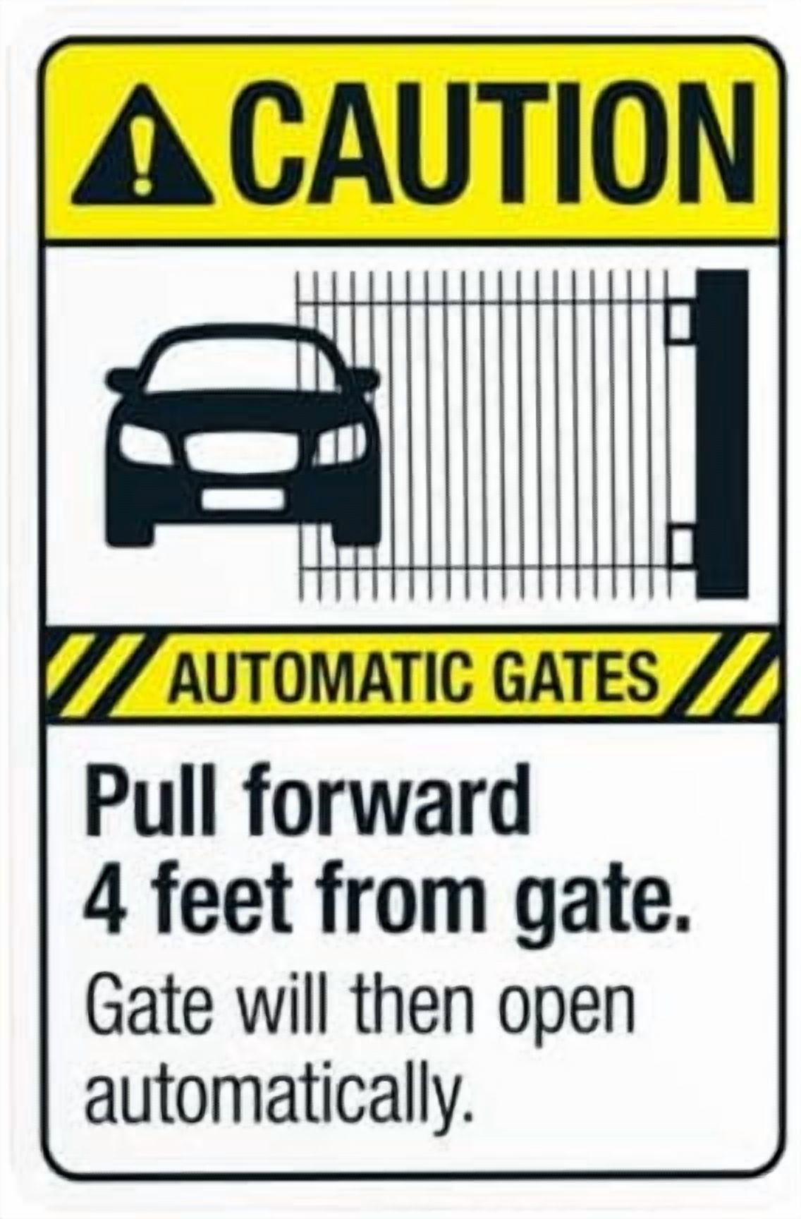 Automatic Gates Pull Forward 4 feet from Gate Gate Will Then Open ...