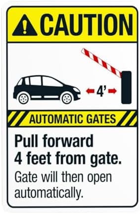 Automatic Gates Pull Forward 4ft from Gate Gate Will Then Open ...