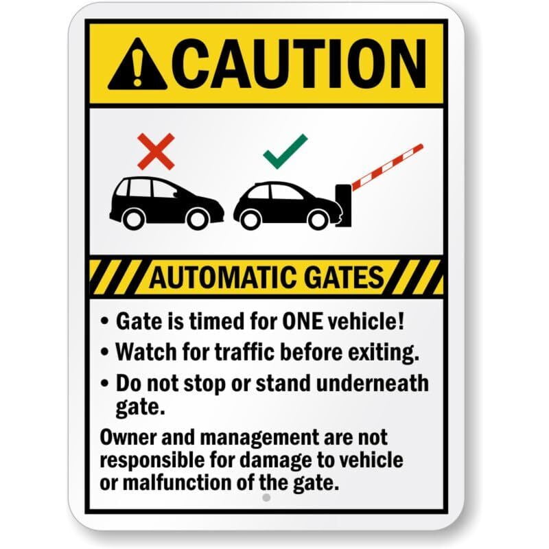 Automatic Gates Watch For Traffic Before Exiting Weatherproof Aluminum ...