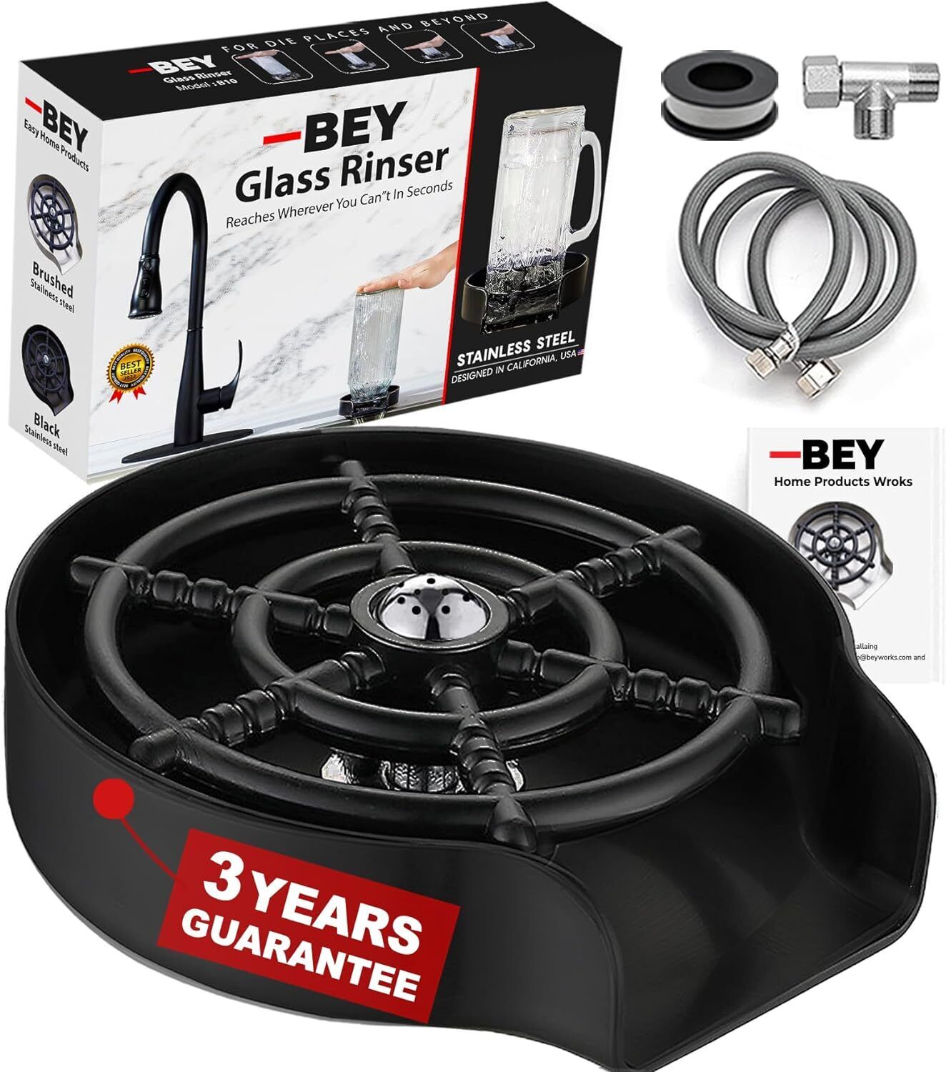 Automatic Glass Rinser - Powerful Cup Washer for Kitchen Sink - Walmart.com