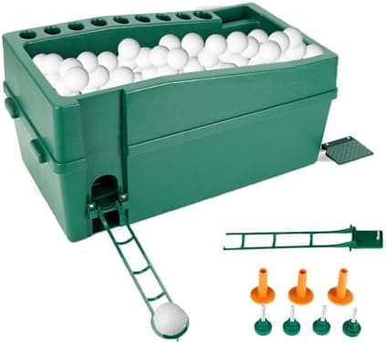 Automatic Golf Tee Machine 100 Balls Golf Ball Dispenser with Batting ...