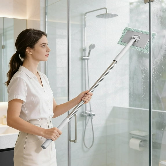 Automatic Gripping Mop,White Version,Includes 1 Towel and Dry Towels ...