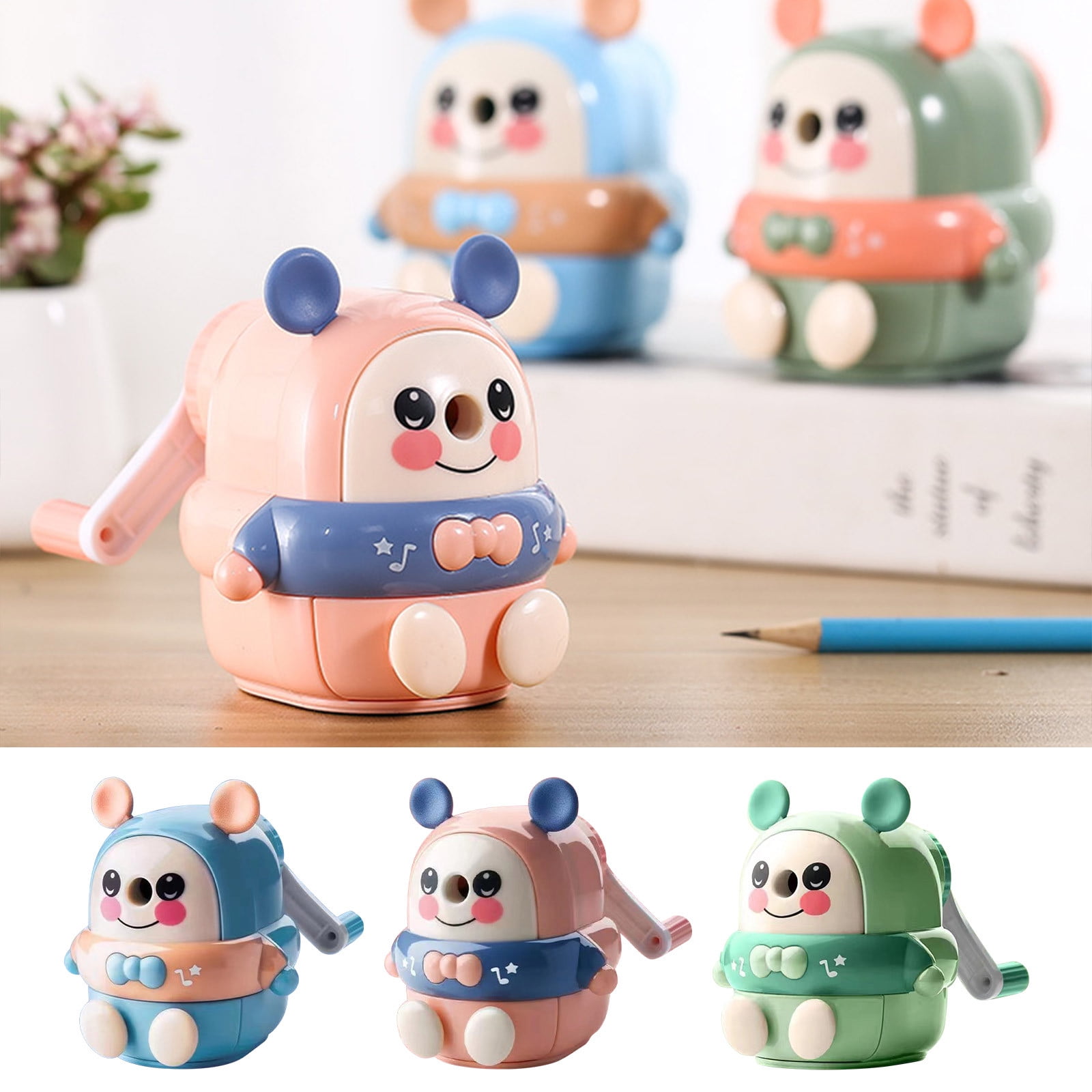 Automatic Hand Crank Pencil Sharpener with Adjustable Thickness for ...