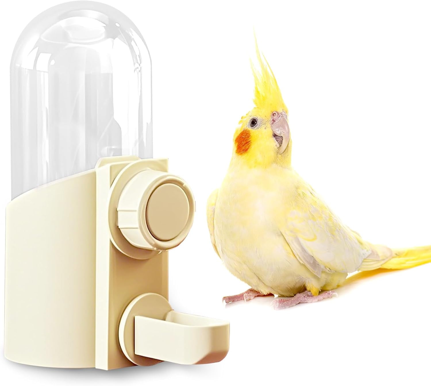 Automatic Hanging Bird Water Bottle - No Drip Cage Mounted Waters ...