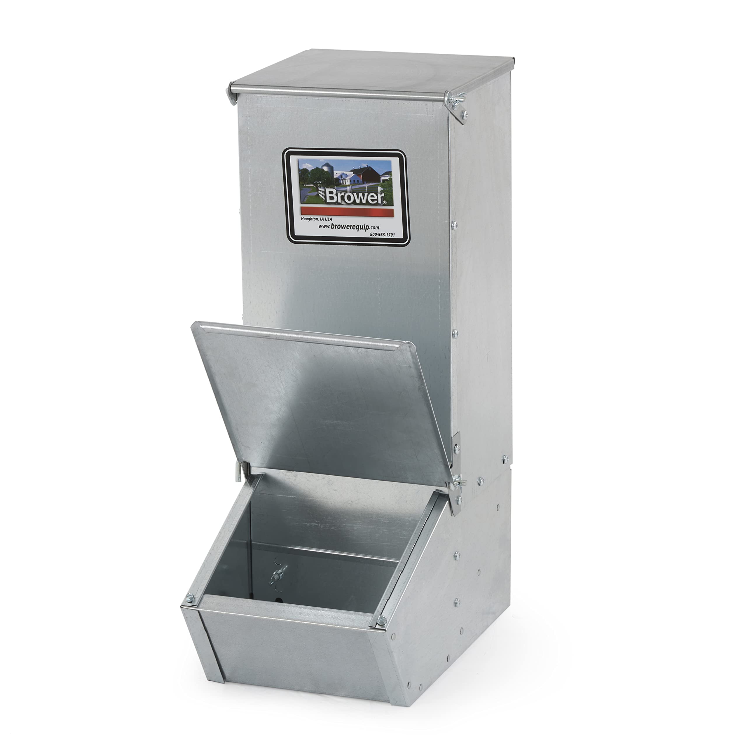 Automatic Hog Feeder Single Door for Supplemental Feeding, 1.5 Bushel ...