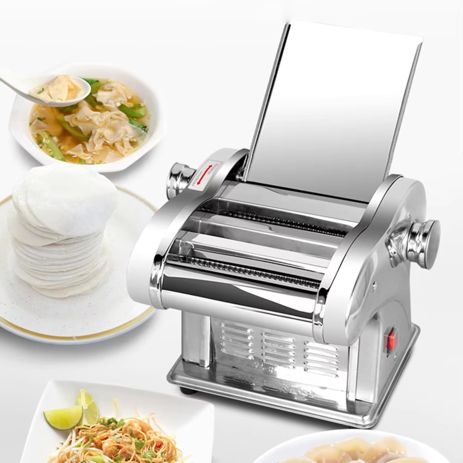 Automatic Household Fresh Pasta Machine with Four-Type Noodle Cutter ...