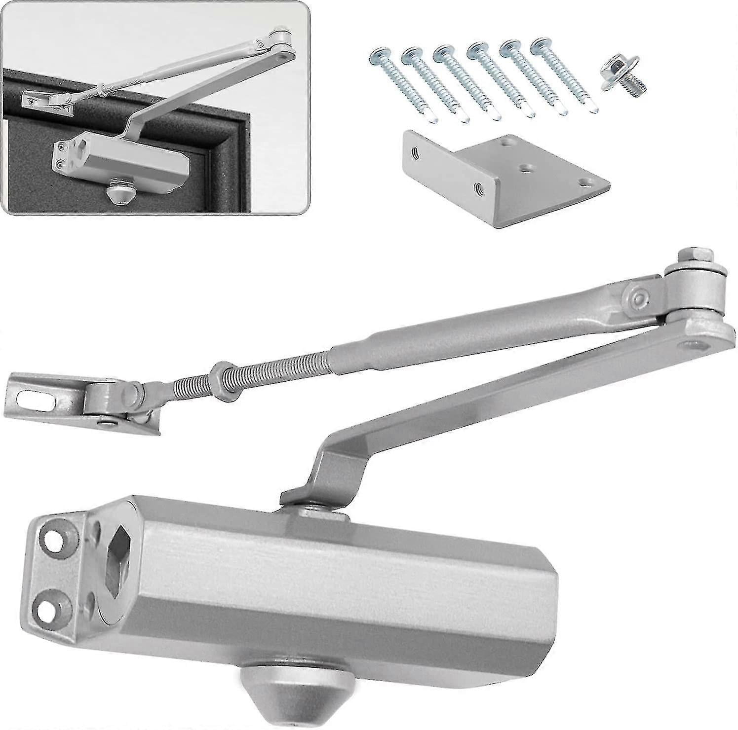Automatic Hydraulic Door Closer With Stop Device, Adjustable Spring ...