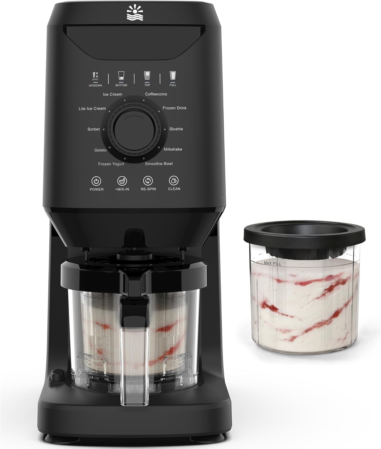 Automatic Ice Cream Maker Machine - 12-in-1 Ice Cream Maker with 2 Pint ...