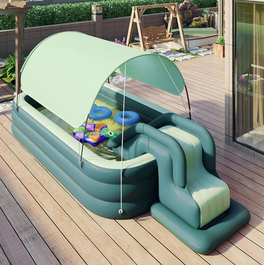 Automatic Inflatable Children's Inflatable Swimming Pool with Canopy ...