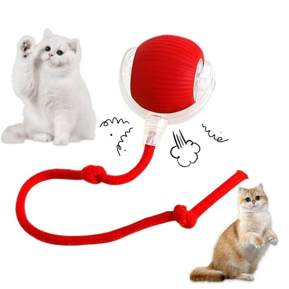 Automatic Interactive Cat Toy Ball - Rolling & Chewable Smart Ball for ...