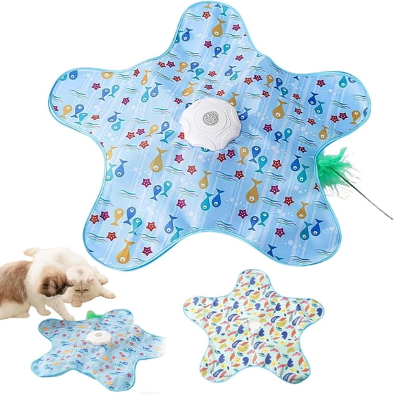 Automatic Interactive Cat Toy, Rechargeable Feather Teaser with 3 Modes ...