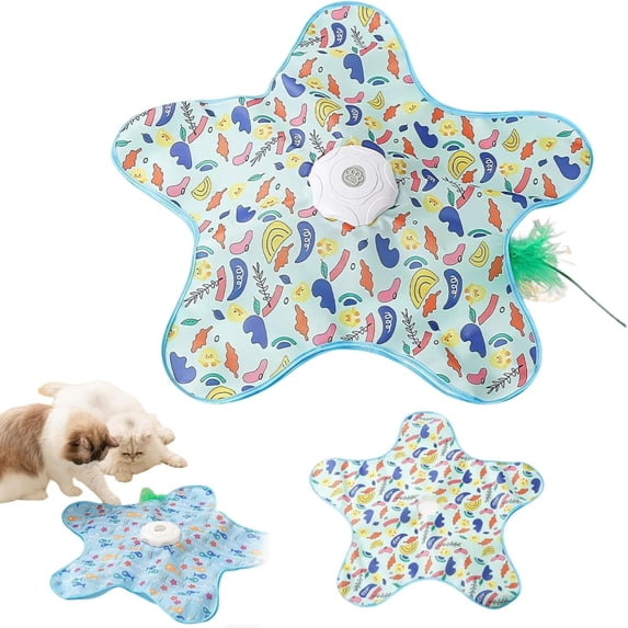 Automatic Interactive Cat Toy, Rechargeable Feather Teaser with 3 Modes ...