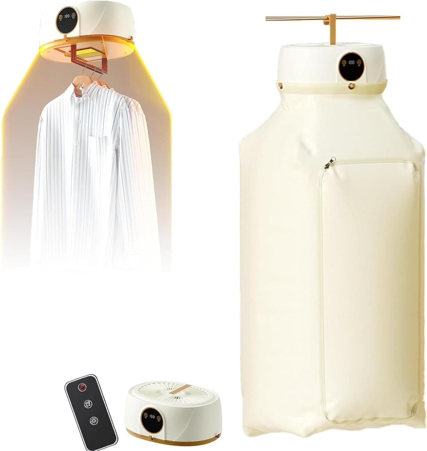 Automatic Ironing Machine for Travel，2-in-1 Garment Steamer & Folding ...