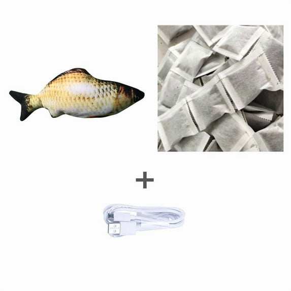 Automatic Jumping Fish Cat Toy - Self-Moving without Catnip - USB ...