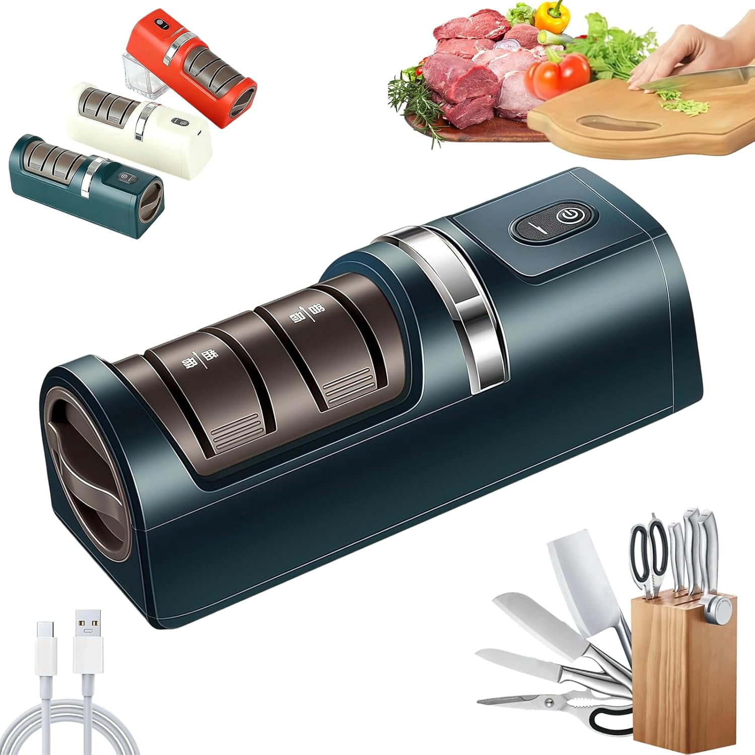 Automatic Kitchen Knife Sharpener, 2026 New Upgraded Electric Knife ...