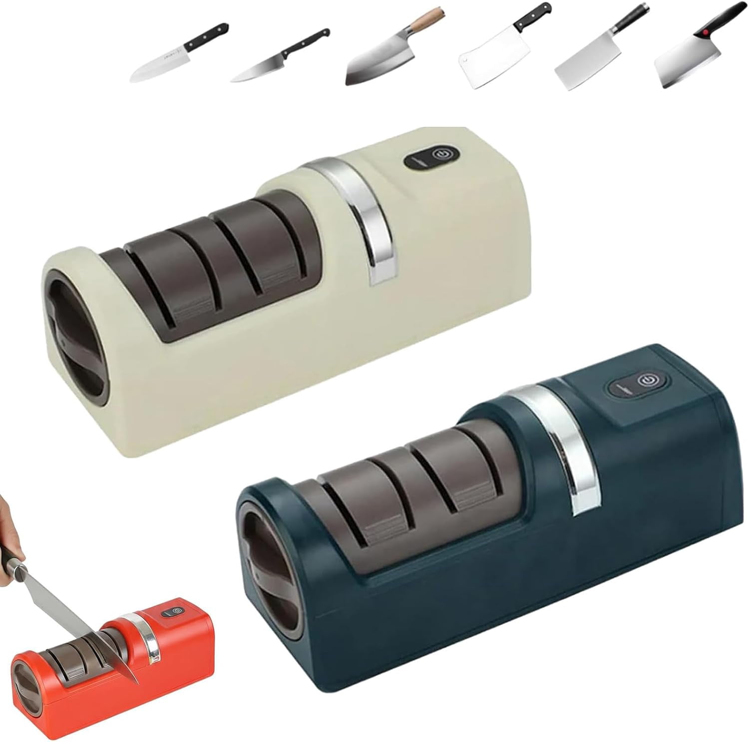 Automatic Kitchen Knife Sharpener for Kitchen, Professional 3-Stage ...