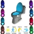Automatic LED Motion Activated Night Light Sensor for Toilet Seat ...