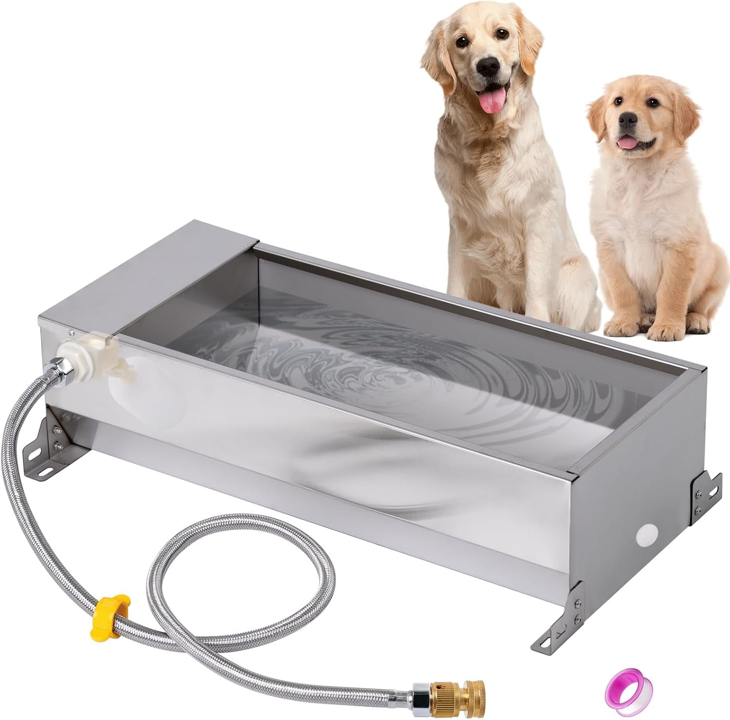 Automatic Large Dog Water Bowl Dispenser Outdoor Stainless Steel ...
