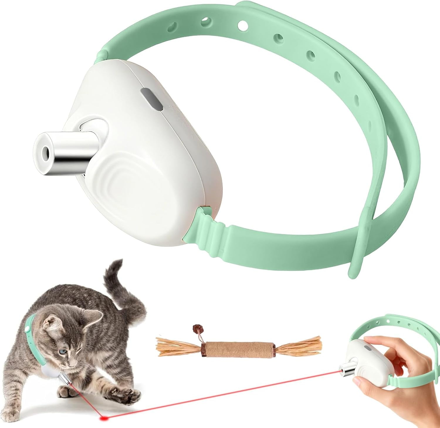 Automatic Laser Collar Cat Toy, Wearable Electronic Collar with ...