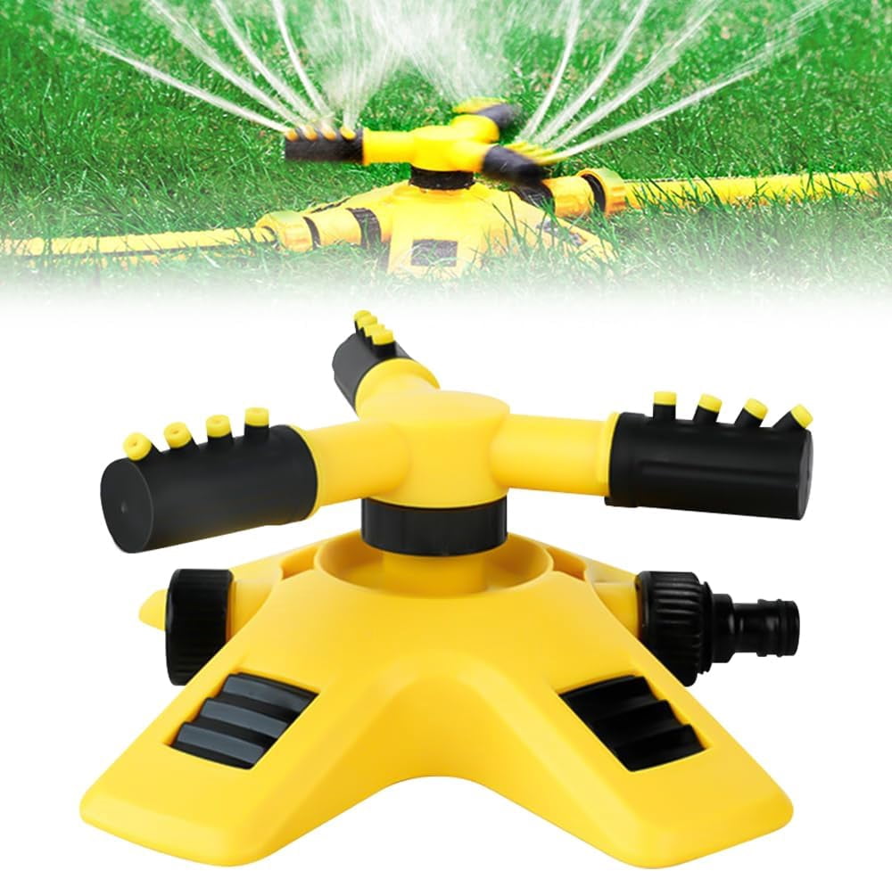Automatic Lawn Sprinkler, 360 Degree Rotation Large Area Coverage ...