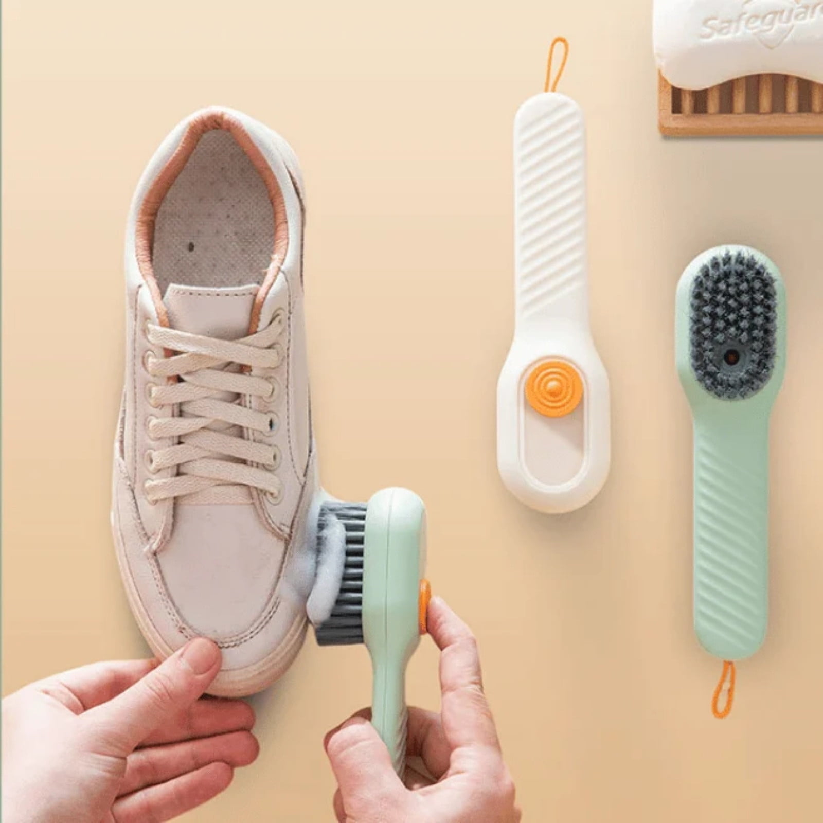 Automatic Liquid Dispensing Brush, Soft Bristle Cleaning Tool, Press ...