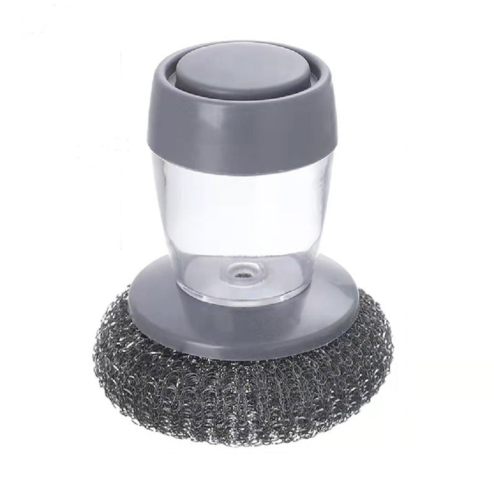 Automatic Liquid Dispensing Scrub Brush with Steel Wire Bristles, Soap ...